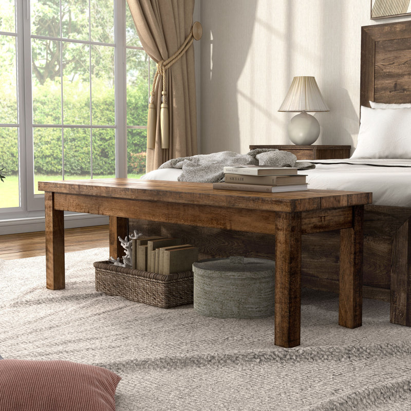 Laurel Foundry Modern Farmhouse Barger Rustic Bench Reviews Wayfair
